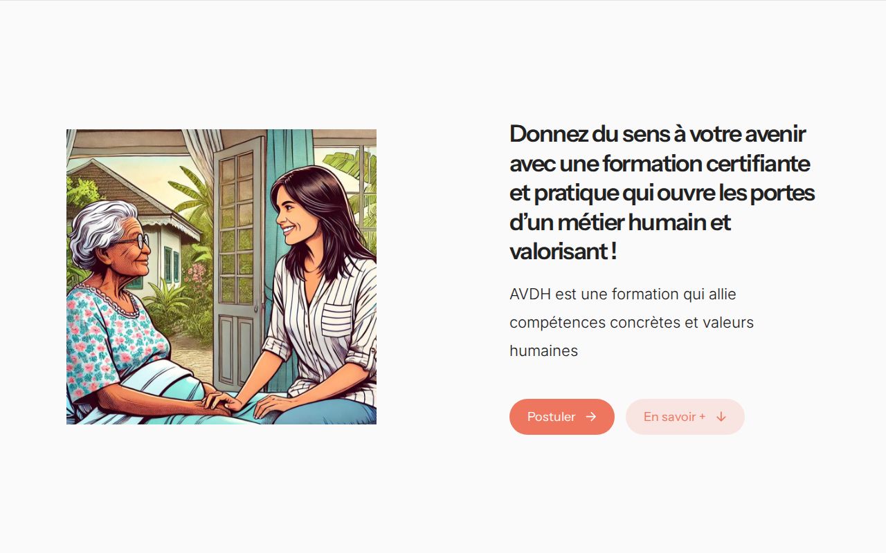 Formation Assistant de Vie Dépendance et Handicap (AVDH) à La Réunion